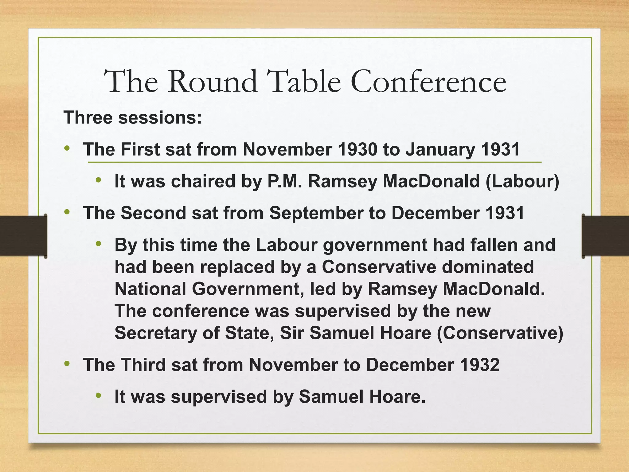 The Round Table Conference | PPT