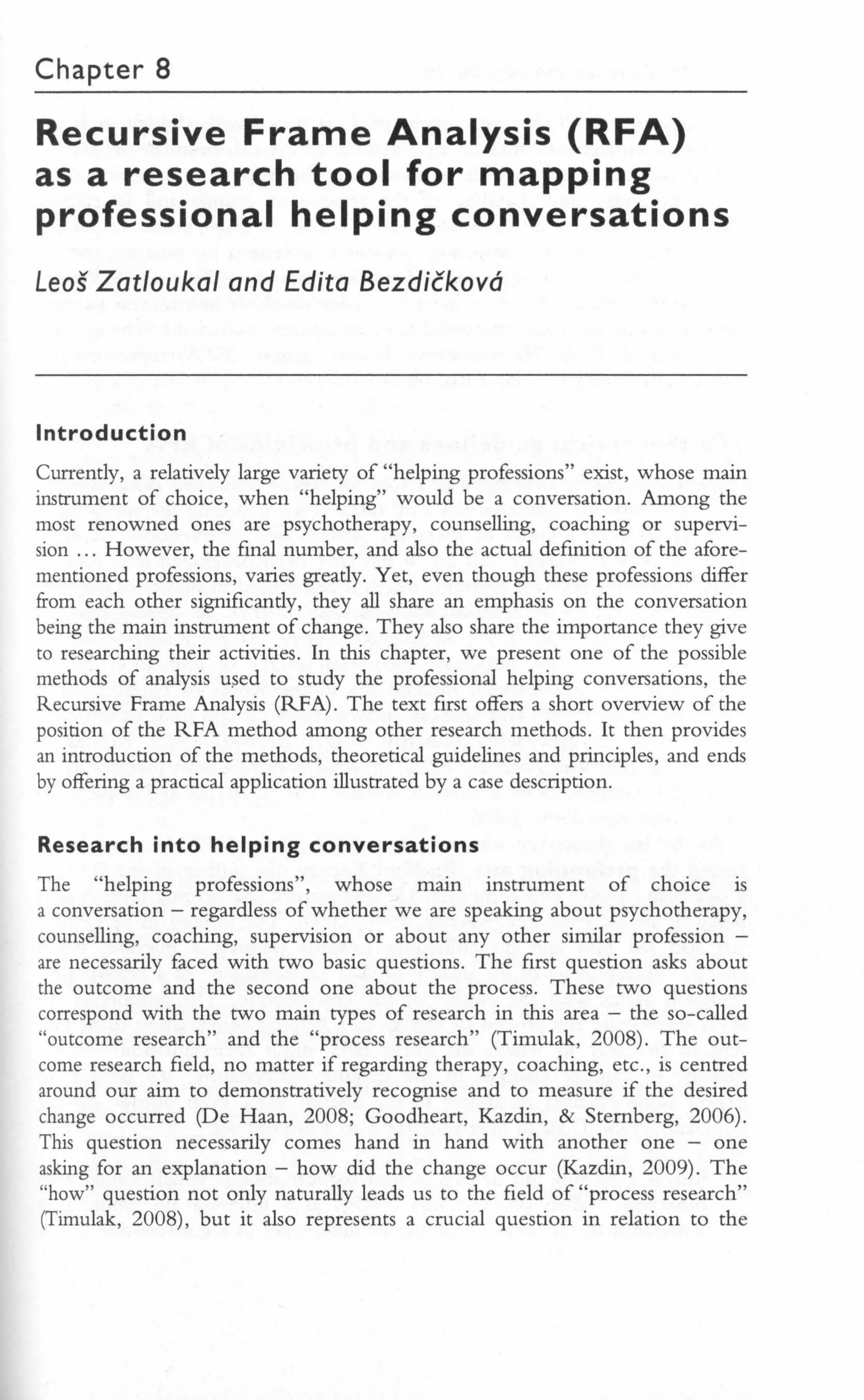 Recursive Frame Analysis (RFA) as a research tool for mapping ...