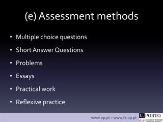 The ALOA model: assessment of Learning Outcomes | PPT