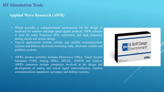 Radio Frequency and Microwave Simulation Tools | PPTX