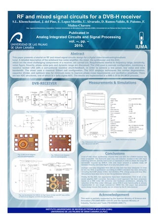 RF and Mixed Signal Circuits for a DVB-H Receiver | PDF