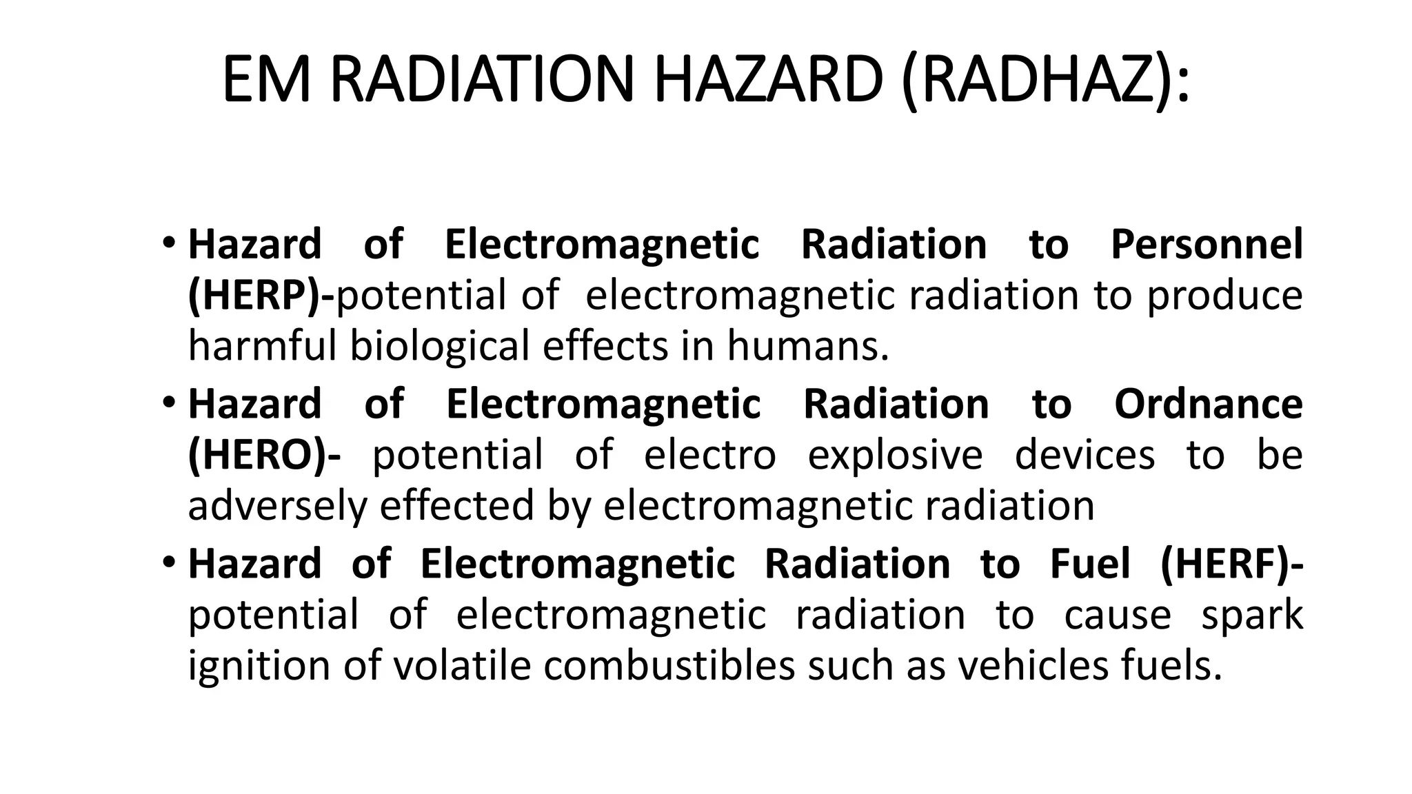 Rf and mw radiation hazards | PPTX