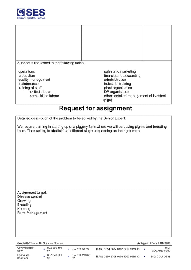 Rfa ses application lebeko | RTF | Agriculture | Industries