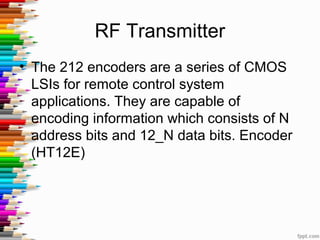 Rf bases door lock system | PPT | Computer Peripherals | Computing