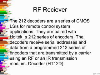 Rf bases door lock system | PPT | Computer Peripherals | Computing