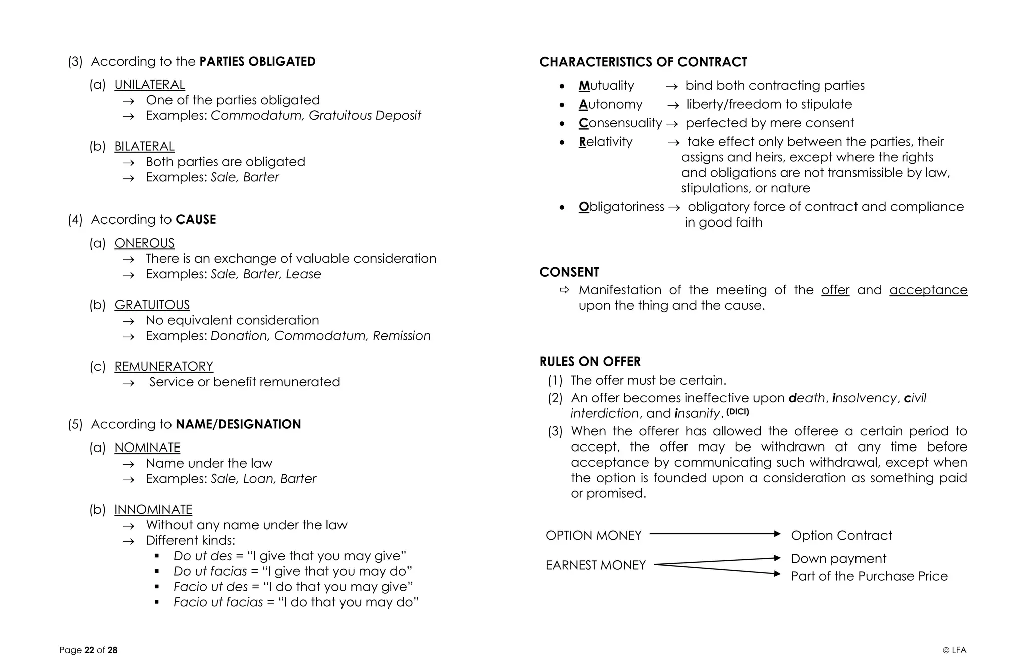 Law on Obligations and Contract | PDF