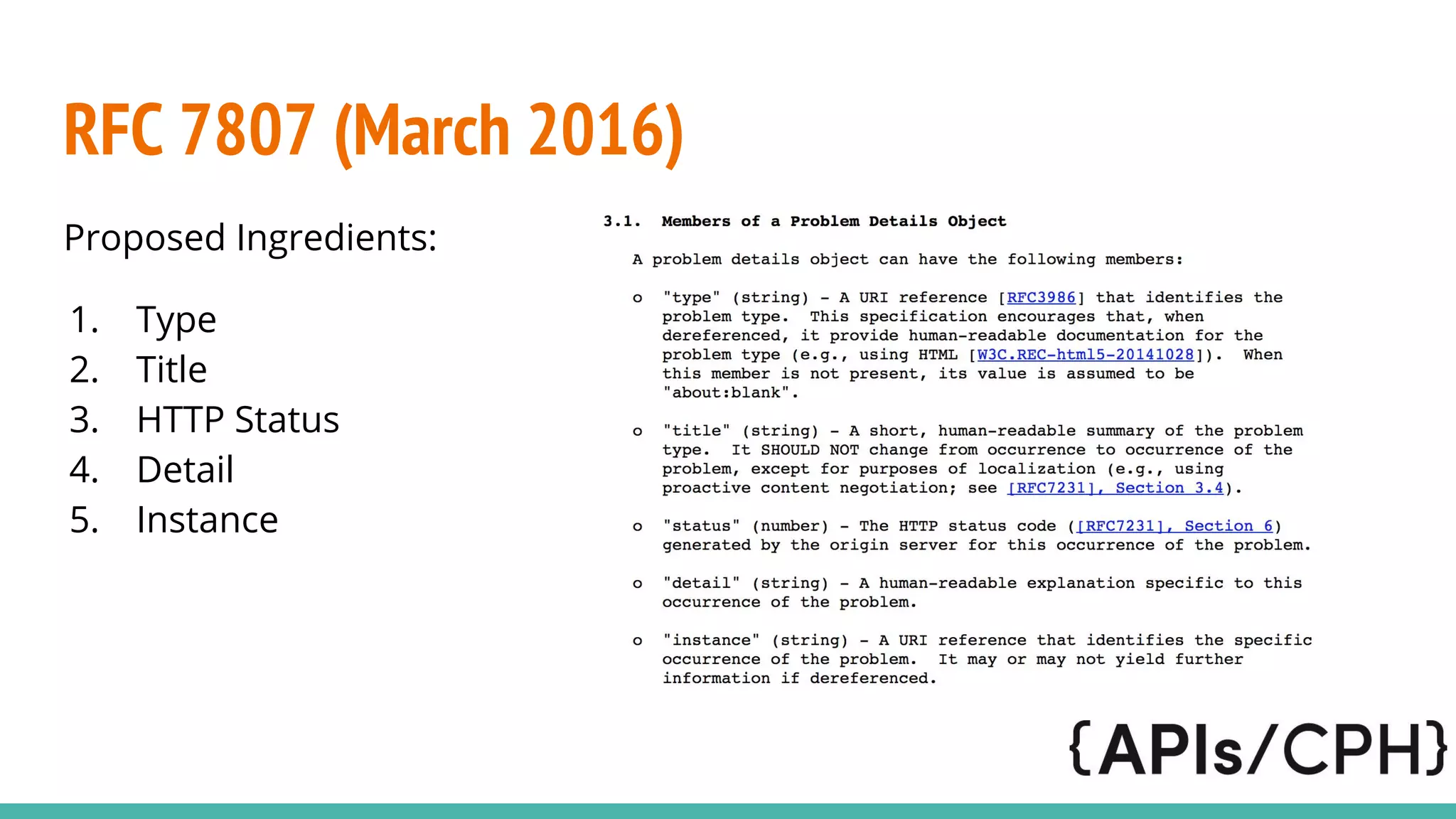RFC 7807 - Communicating the Problem | PPT