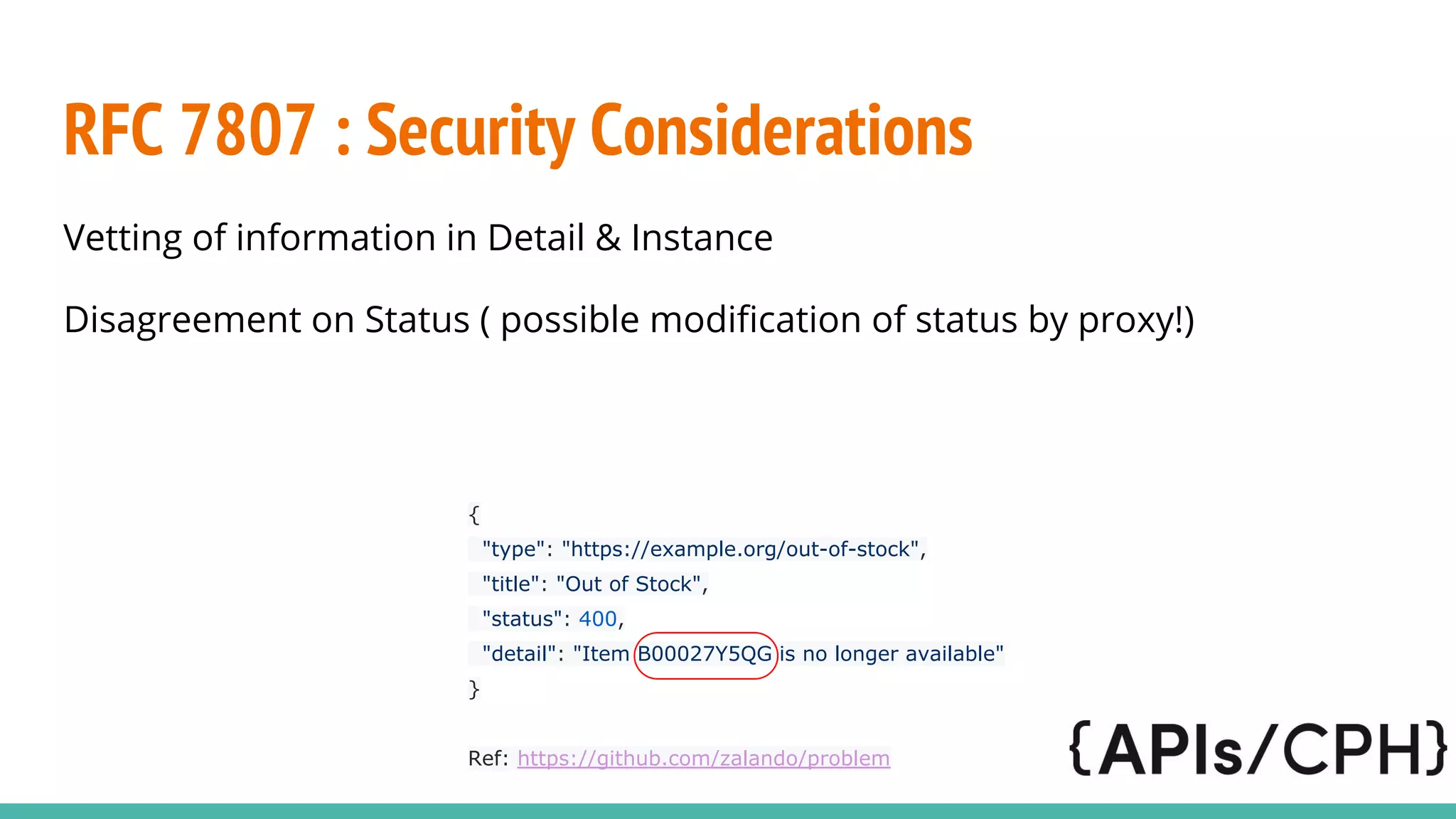 RFC 7807 - Communicating the Problem | PPT