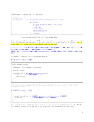 RFC7951(JSON Encoding of Data Modeled with YANG)の勉強資料 | PDF