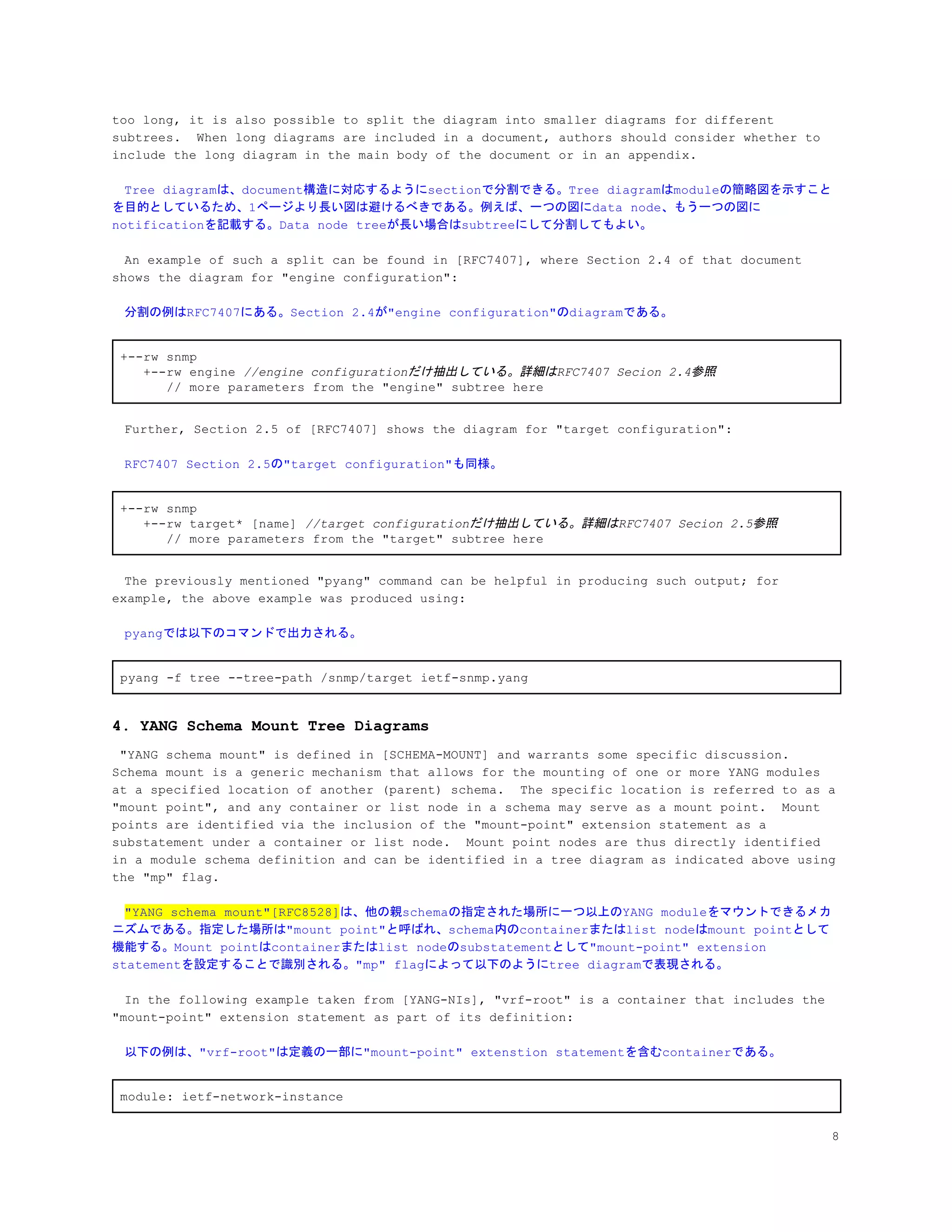 RFC8340(YANG Tree Diagrams)の勉強資料 | PDF
