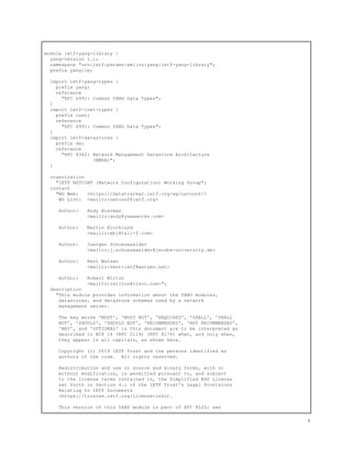 RFC8525(YANG Library)の勉強資料。 | PDF
