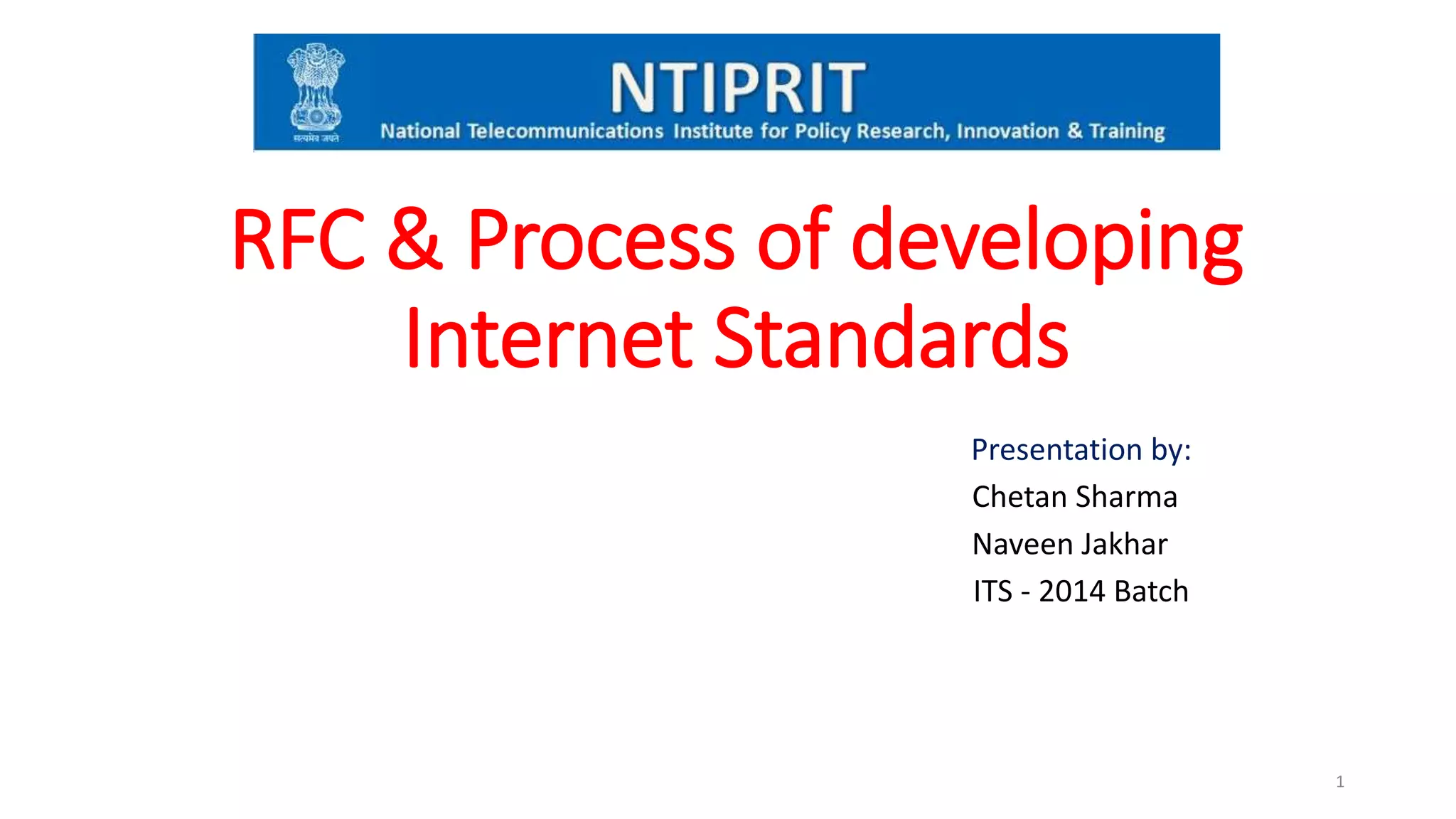 RFC and internet standards presentation | PPTX