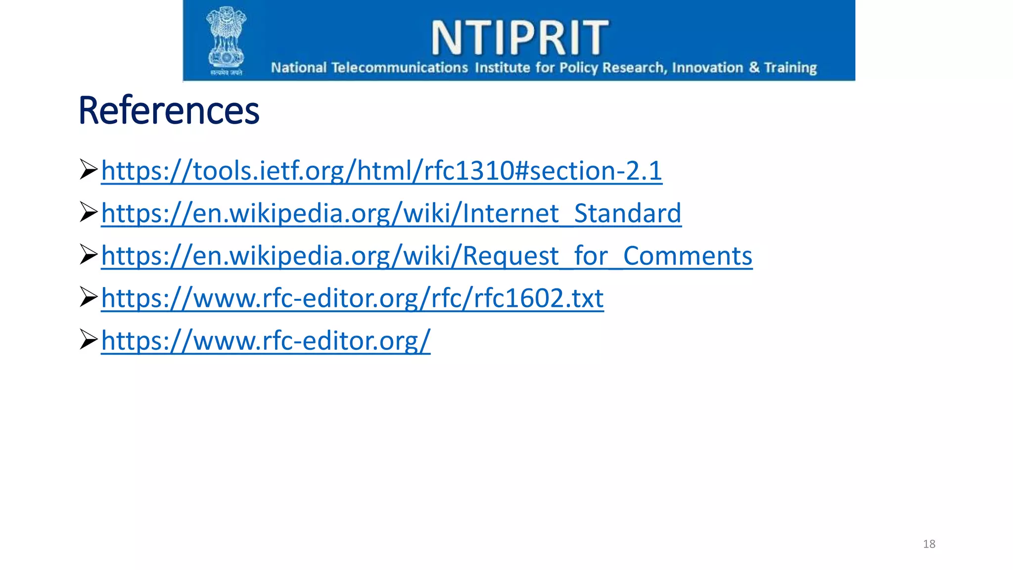 RFC and internet standards presentation | PPTX