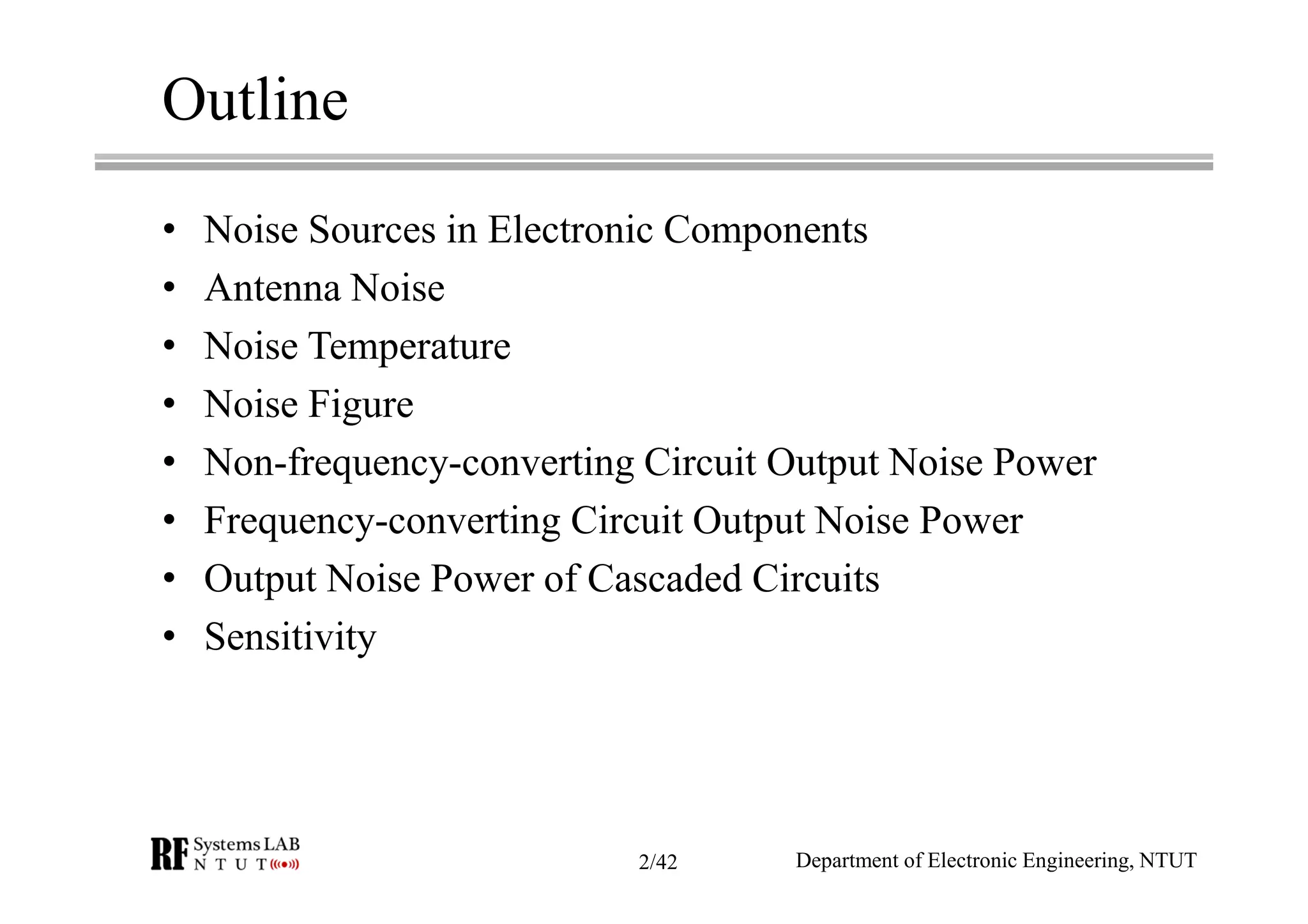 RF Module Design - [Chapter 2] Noises | PDF