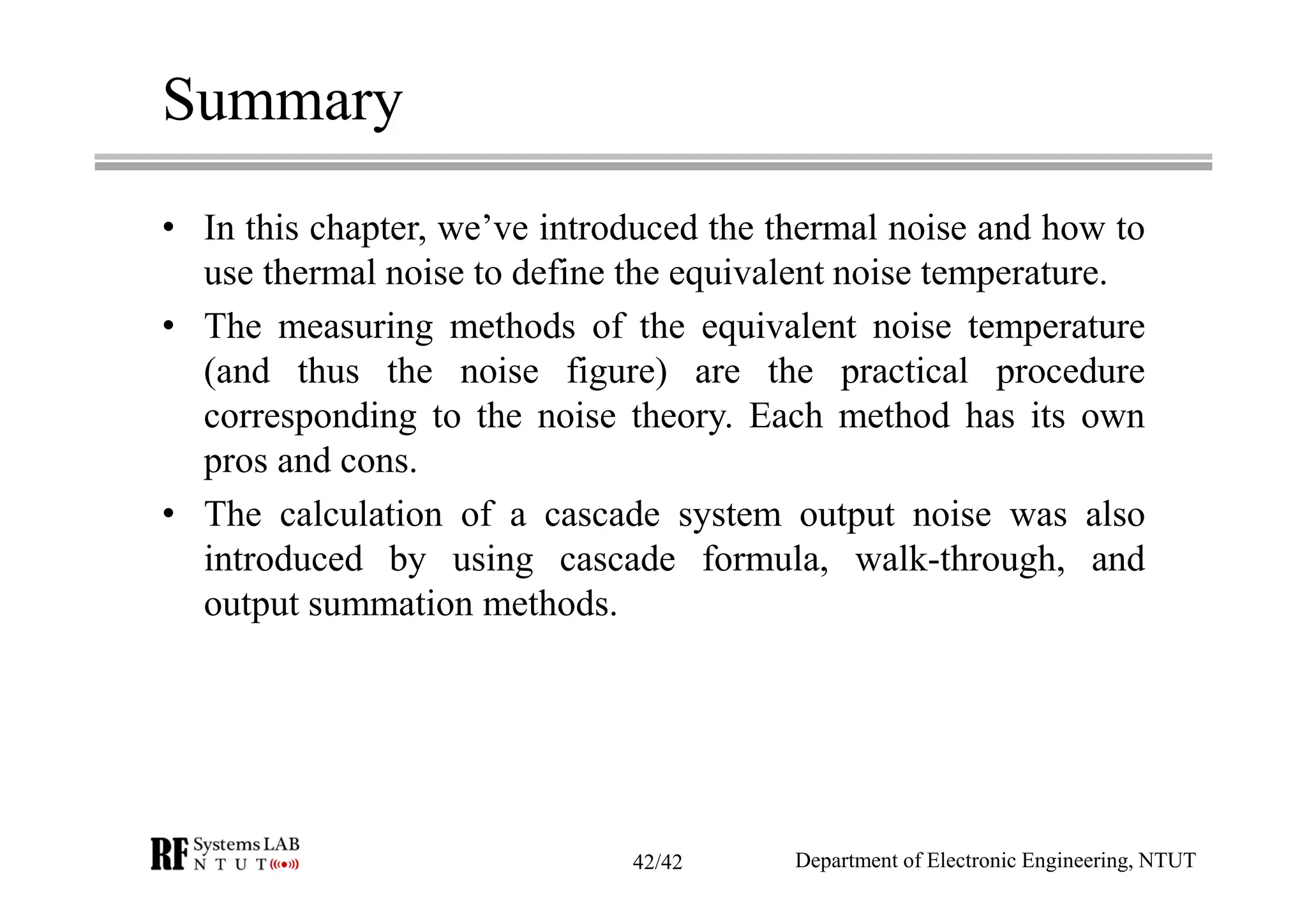 RF Module Design - [Chapter 2] Noises | PDF