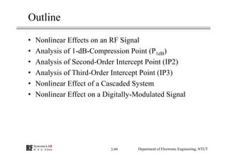 RF Module Design - [Chapter 3] Linearity | PDF