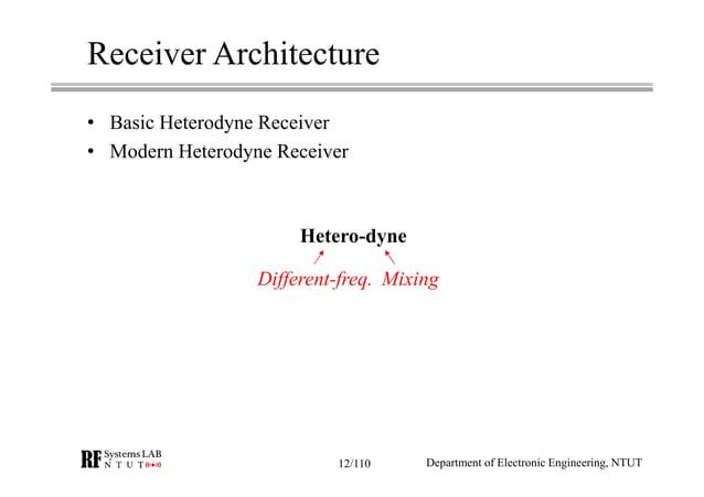 RF Module Design - [Chapter 4] Transceiver Architecture | PDF