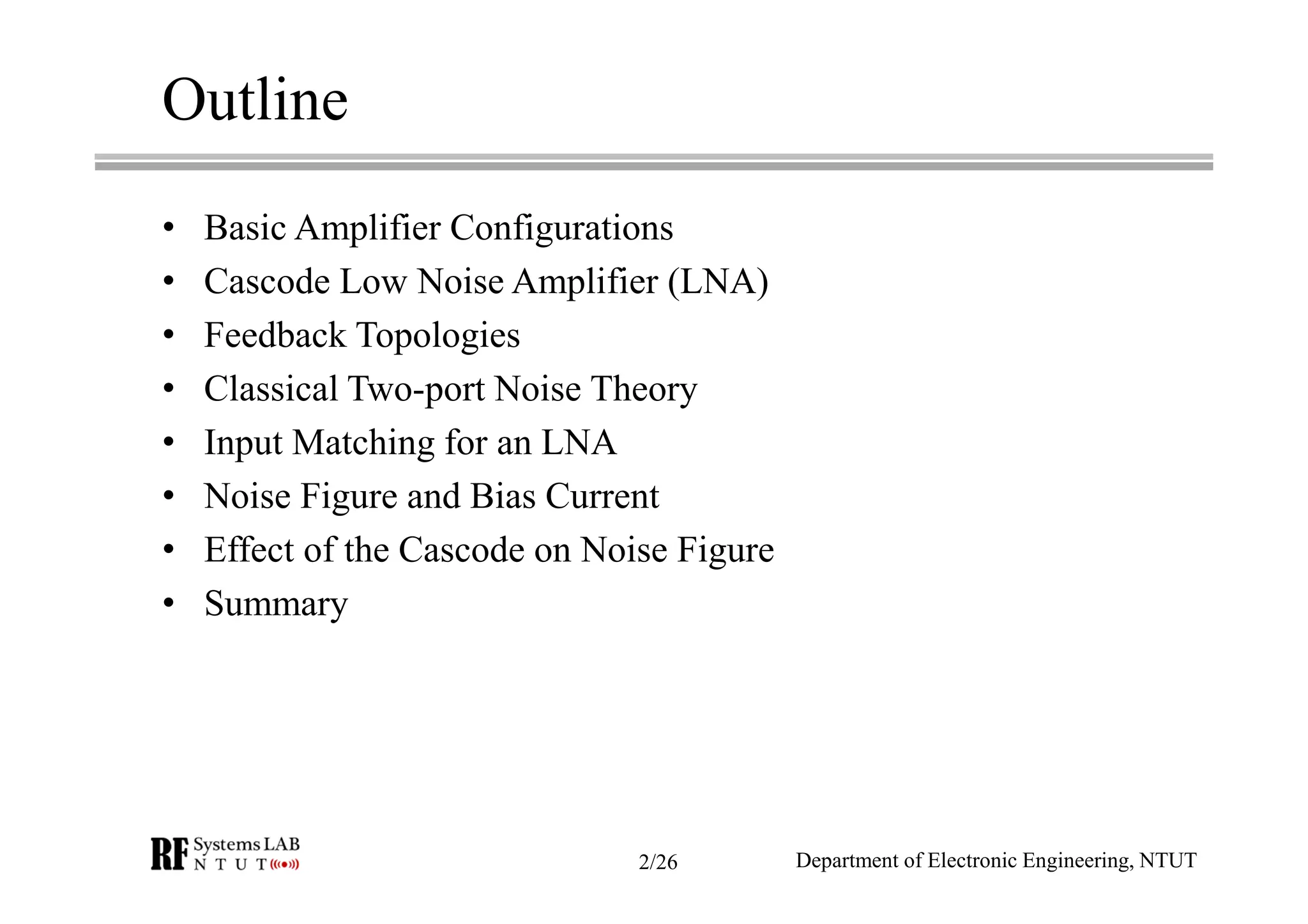 RF Module Design - [Chapter 5] Low Noise Amplifier | PDF