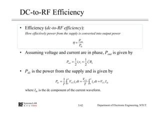 RF Module Design - [Chapter 6] Power Amplifier | PDF