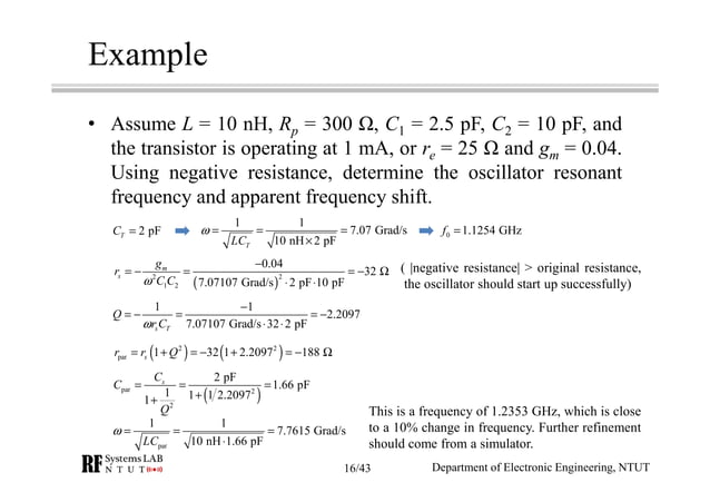 RF Module Design - [Chapter 7] Voltage-Controlled Oscillator | PPT