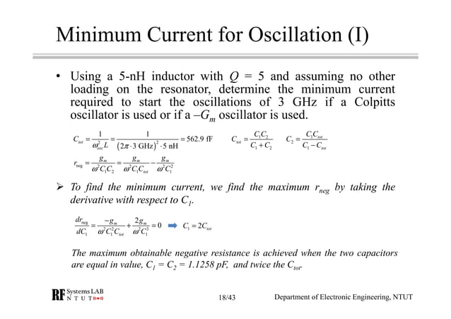 RF Module Design - [Chapter 7] Voltage-Controlled Oscillator | PPT