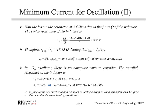 RF Module Design - [Chapter 7] Voltage-Controlled Oscillator | PPT