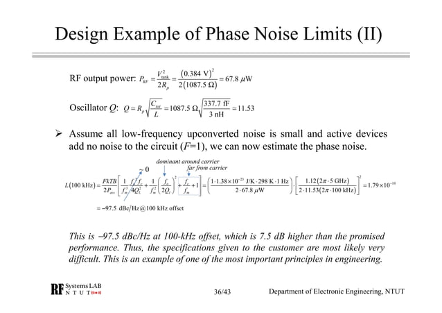 RF Module Design - [Chapter 7] Voltage-Controlled Oscillator | PPT