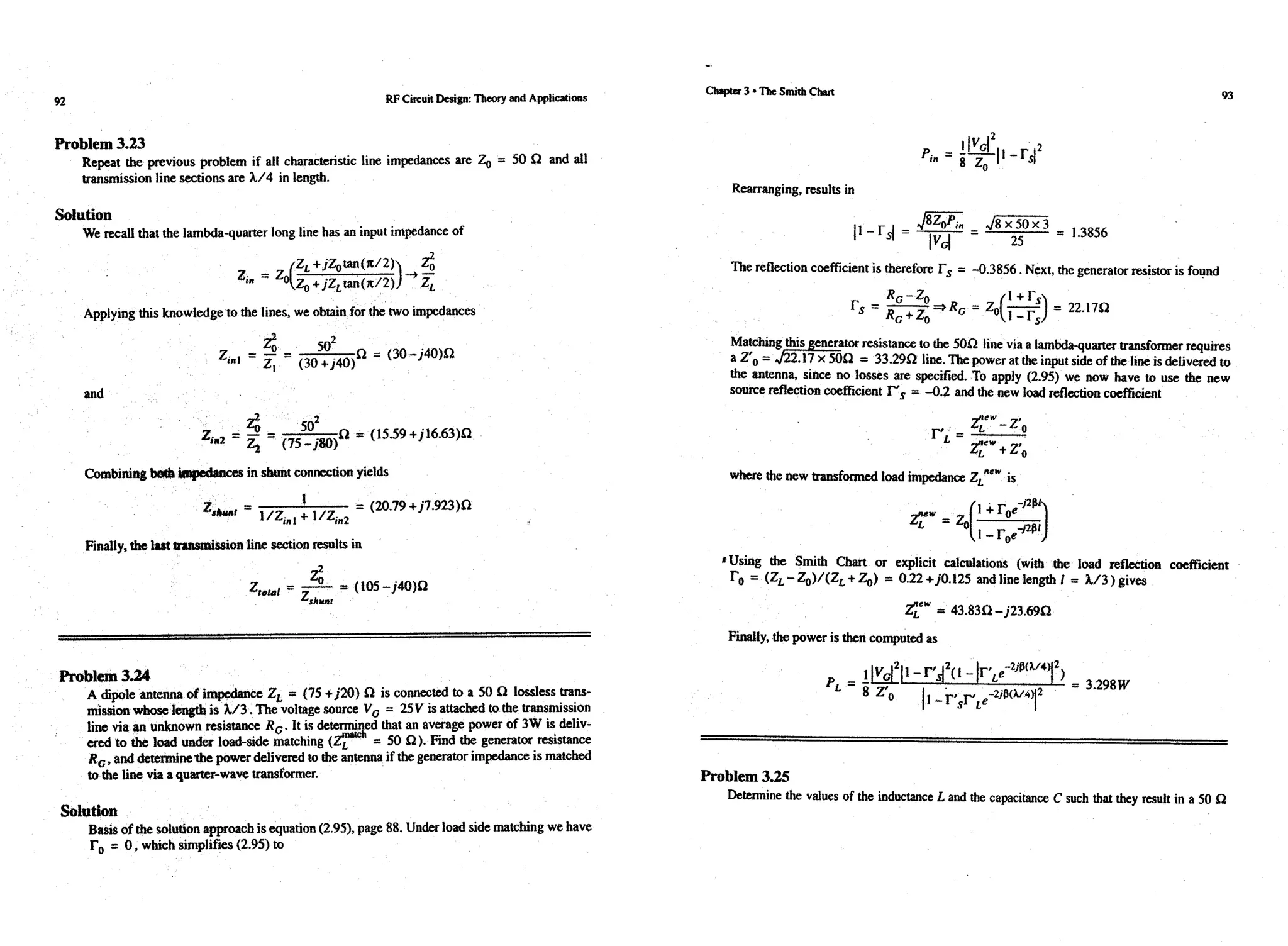 Rf circuit design_theory_and_application_by_ludwig_bretchko_-_solution_manual | PDF