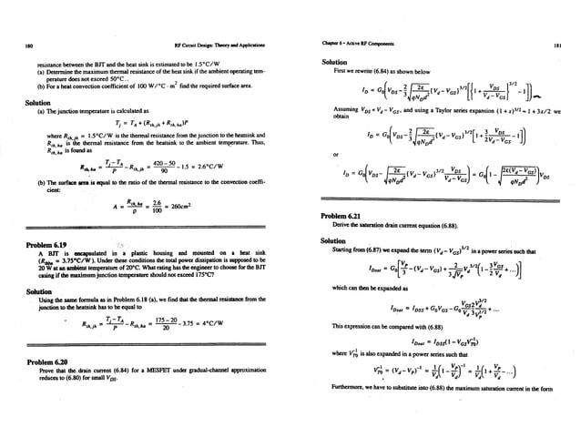 Rf circuit design_theory_and_application_by_ludwig_bretchko_-_solution_manual | PPT