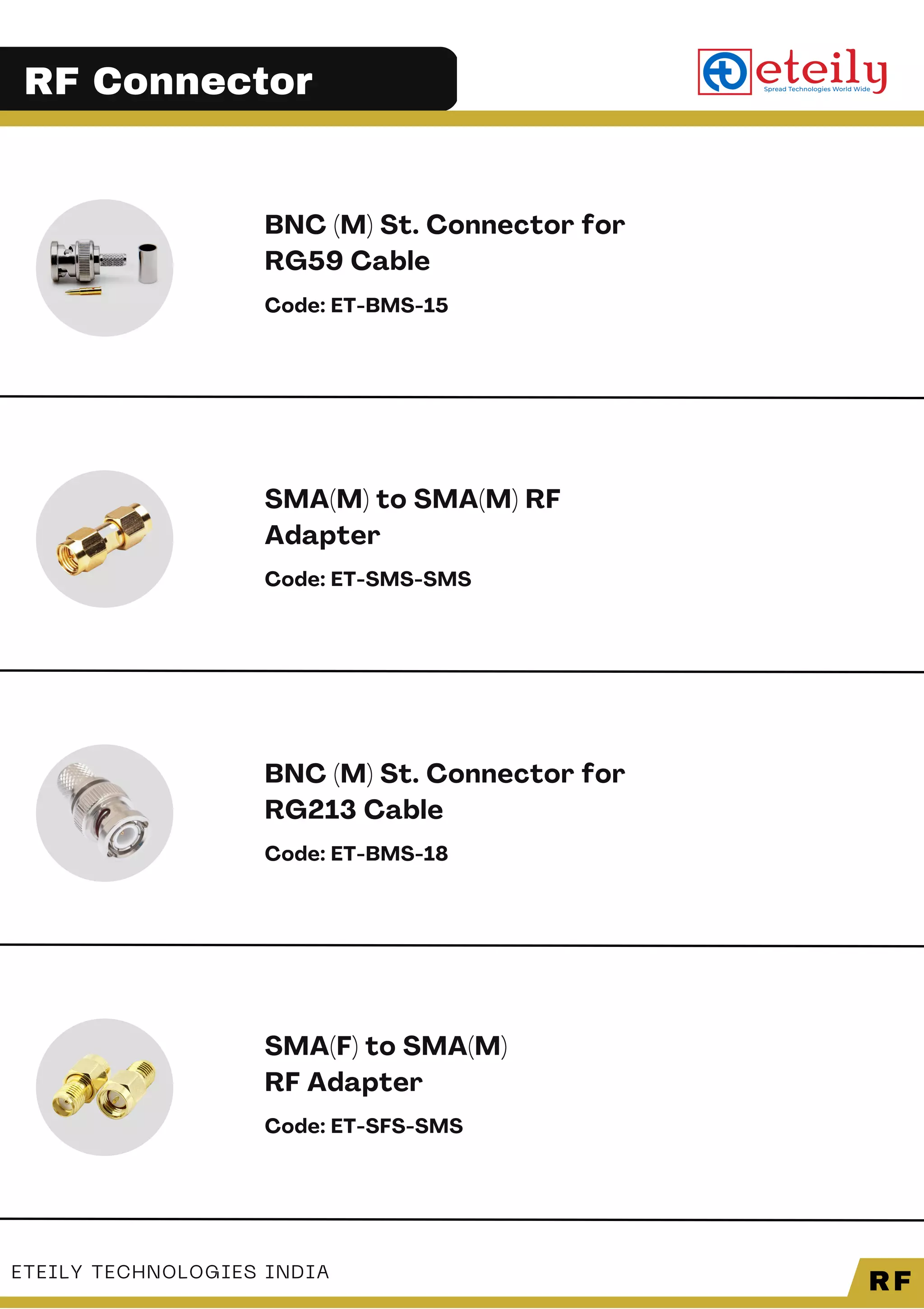 rf connector catalogues | PDF