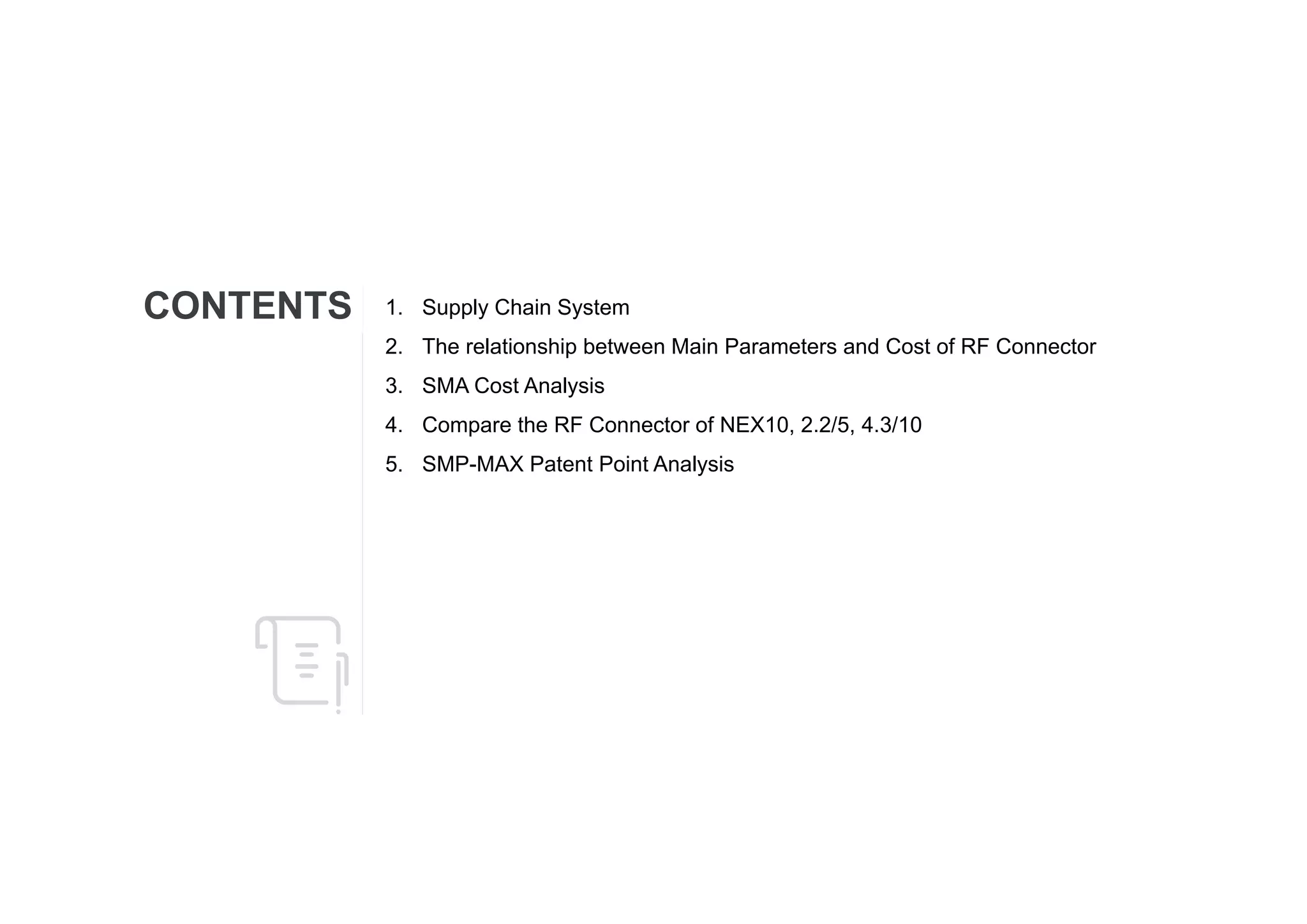 RF Connector cost analysis | PDF