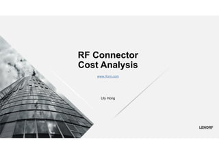 RF Connector cost analysis | PDF | Commodities | Economy