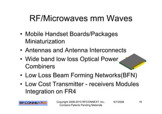 RFCONNEXT\’s HIGH SPEED INTERCONNECT TECHNOLOGIES AND APPLICATIONS | PDF