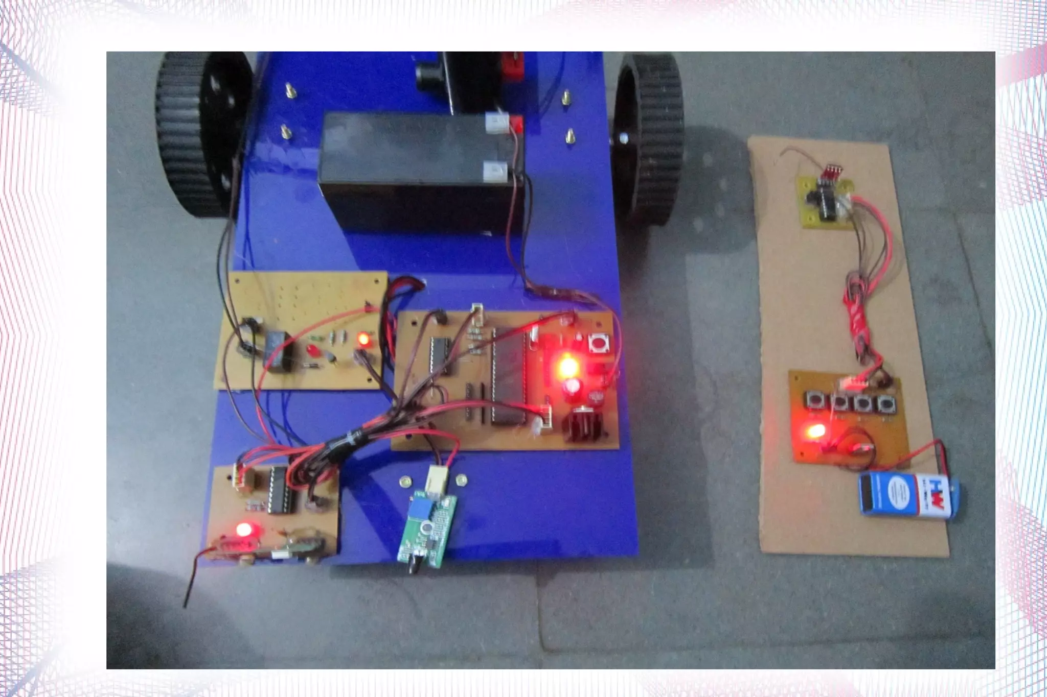 Rf controlled fire fighting robot | PPT