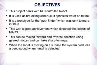 Rf controlled fire fighting robot | PPT
