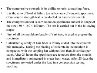 Hair fibre reinforced concrete | PPT