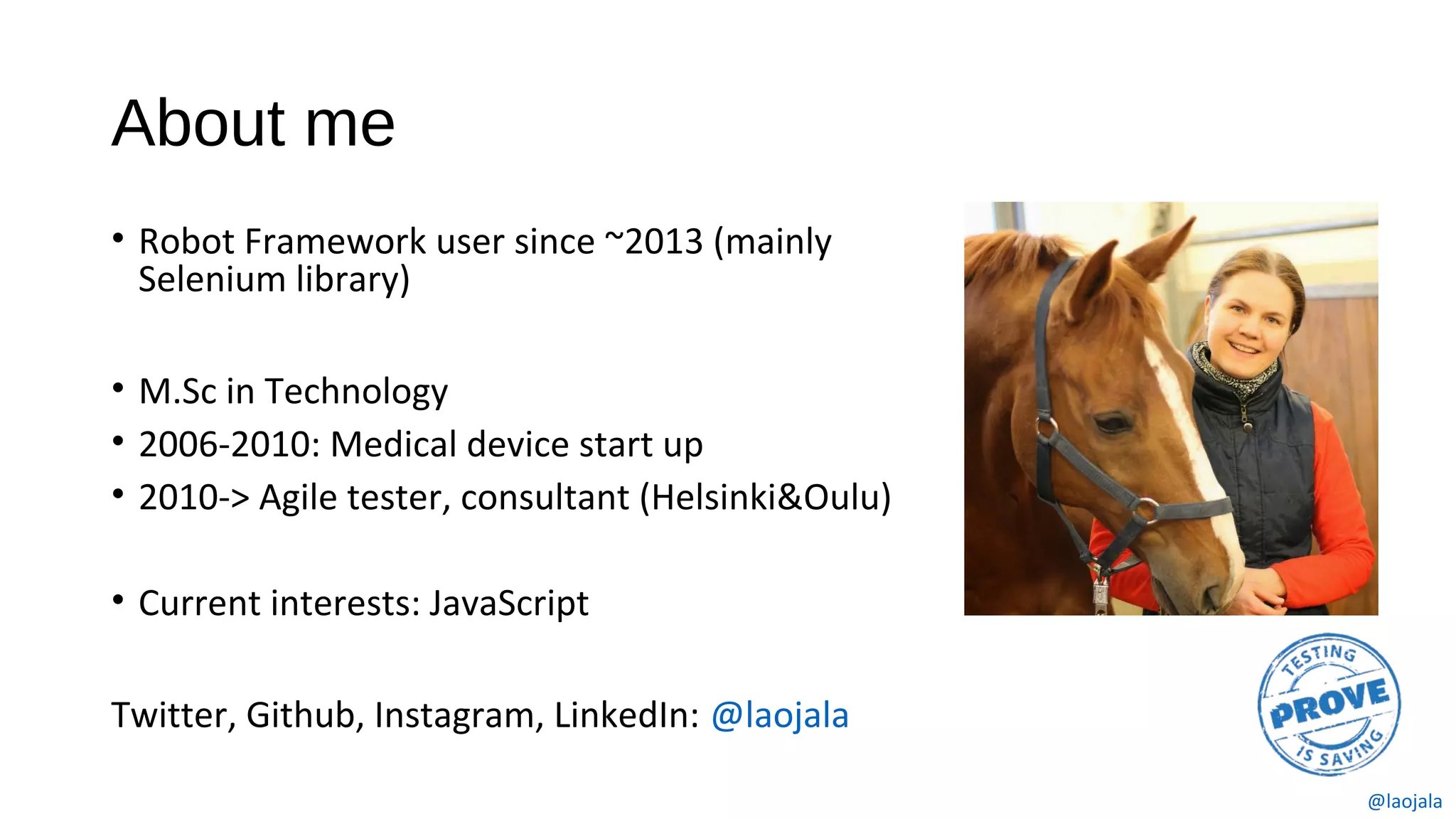 Robot Framework for beginners and what is new at 2019 | PPT | Web ...