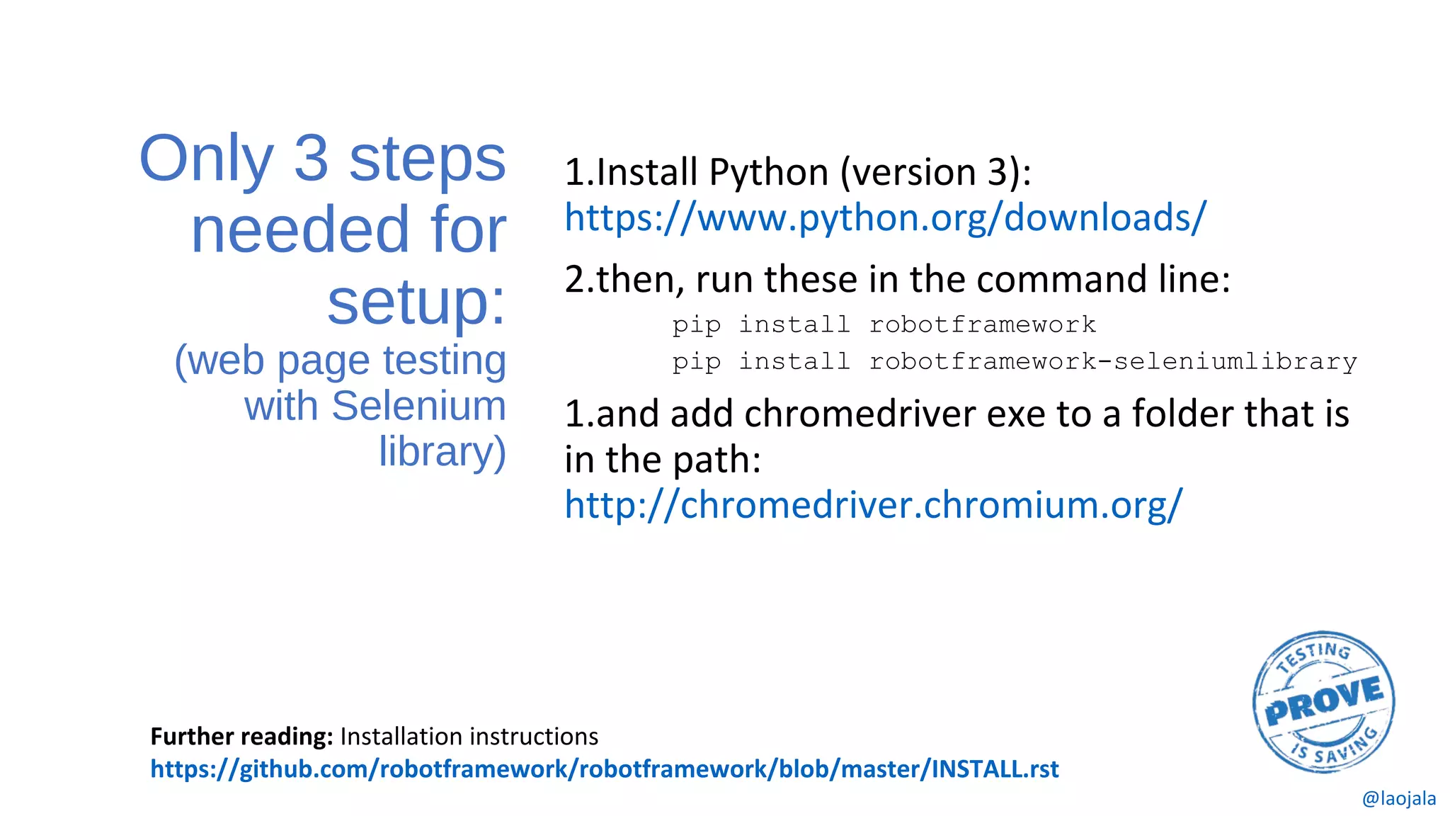 Robot Framework for beginners and what is new at 2019 | PPT | Web ...