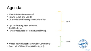 Robot Framework for beginners and what is new at 2019 | PPT | Web Development | Internet