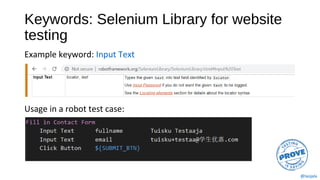 Robot Framework for beginners and what is new at 2019 | PPT | Web Development | Internet