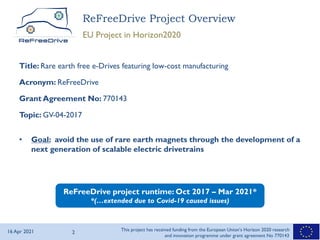 ReFreeDrive - Next Generation Electric Drivetrains for Fully Electric ...