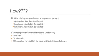 Reengineering including reverse & forward Engineering | PPTX