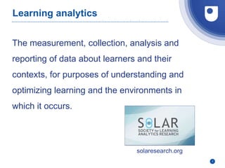 Learning analytics action plan | PPT