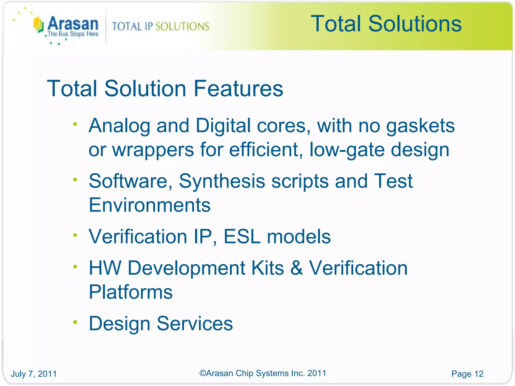 Radio Frequency Front End (RFFE) MIPI core from Arasan Chip Systems | PPT