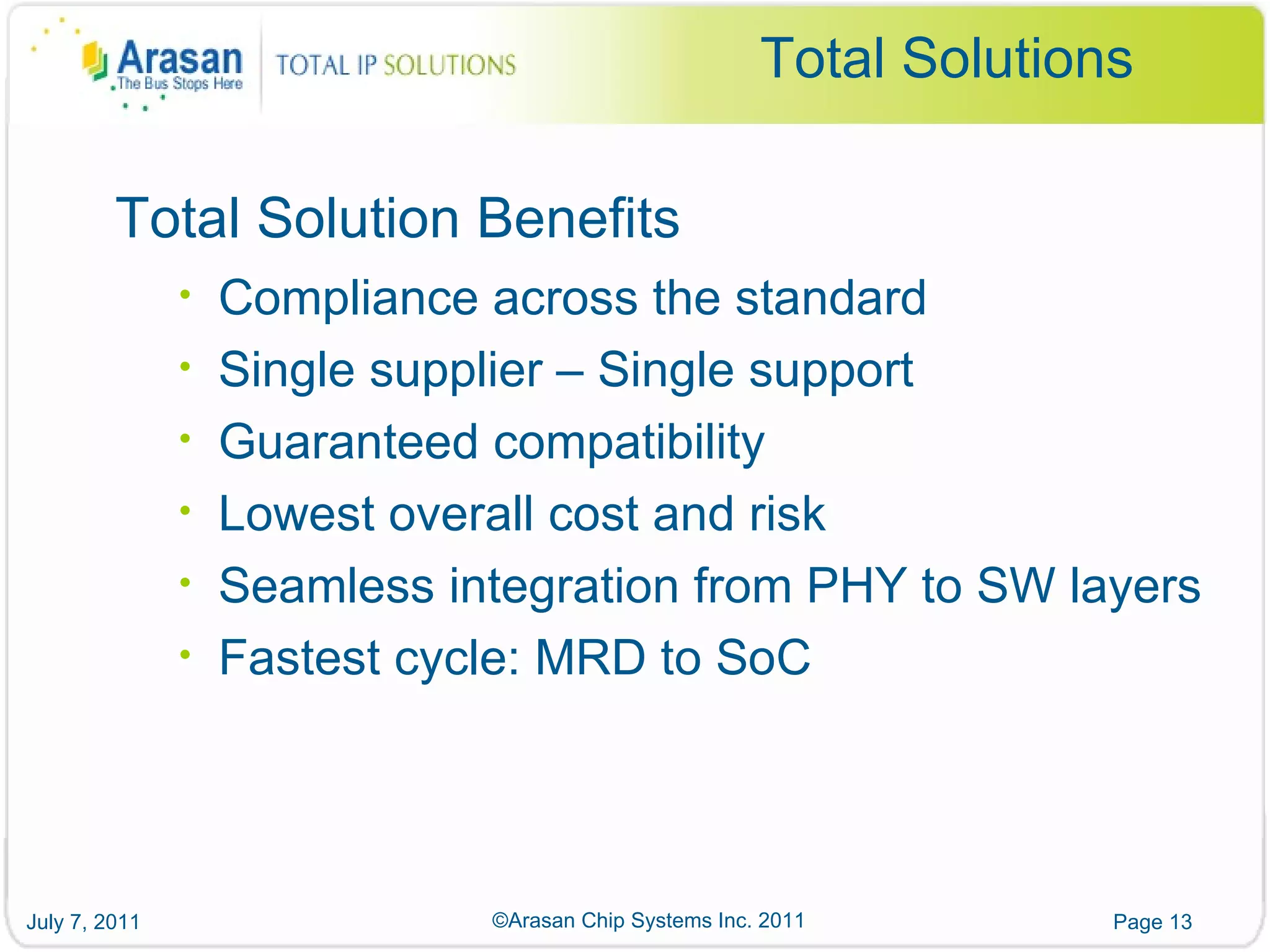 Radio Frequency Front End (RFFE) MIPI core from Arasan Chip Systems | PPT