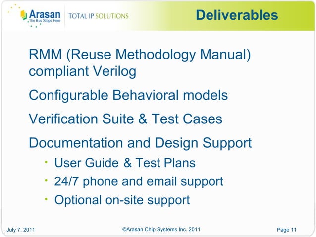 Radio Frequency Front End (RFFE) MIPI core from Arasan Chip Systems ...