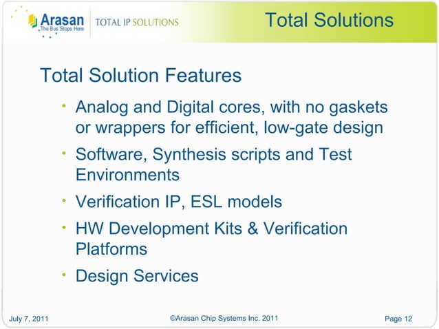 Radio Frequency Front End (RFFE) MIPI core from Arasan Chip Systems ...