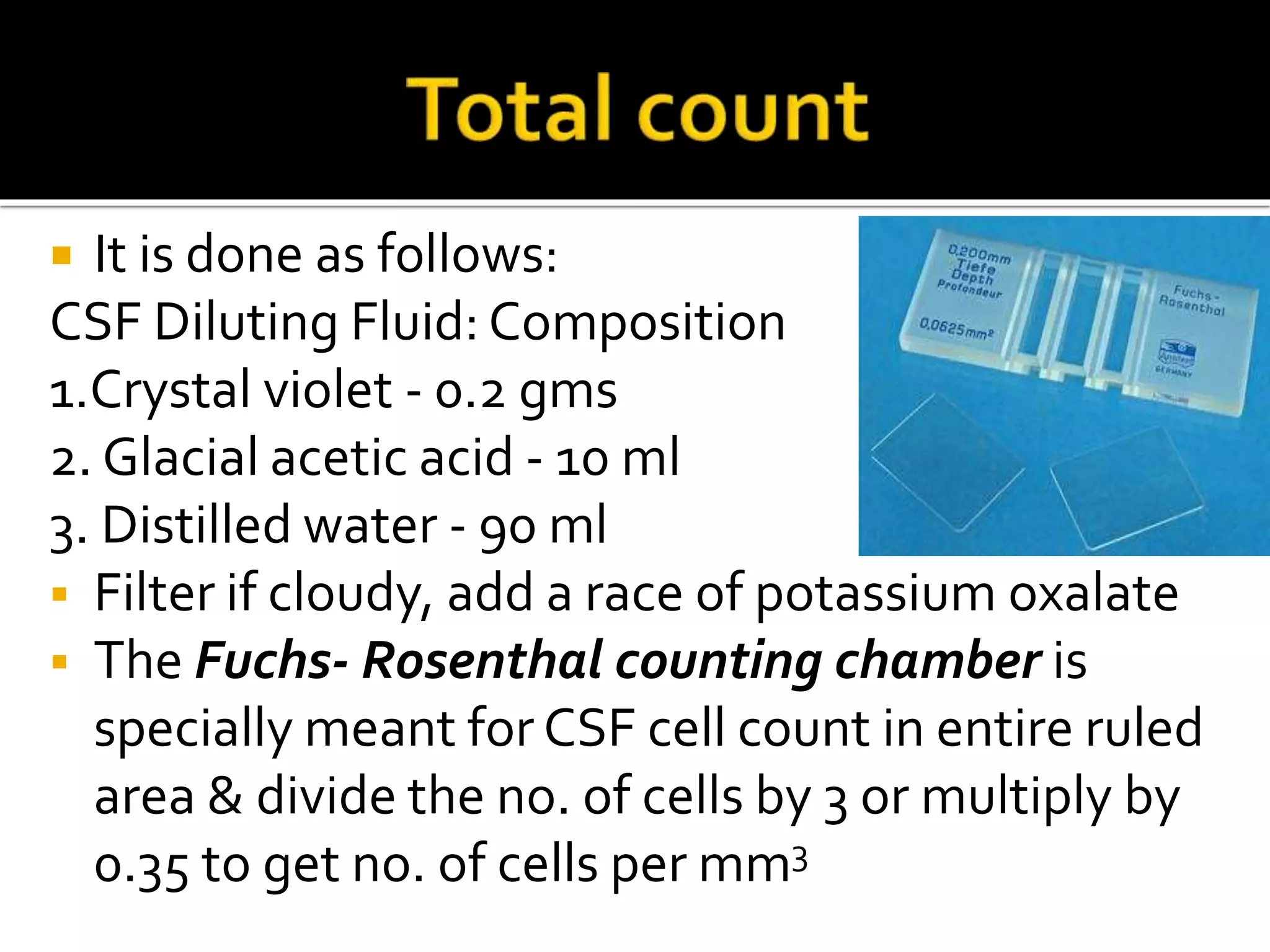 Collection, transport and processing of clinical specimens: CSF | PPTX