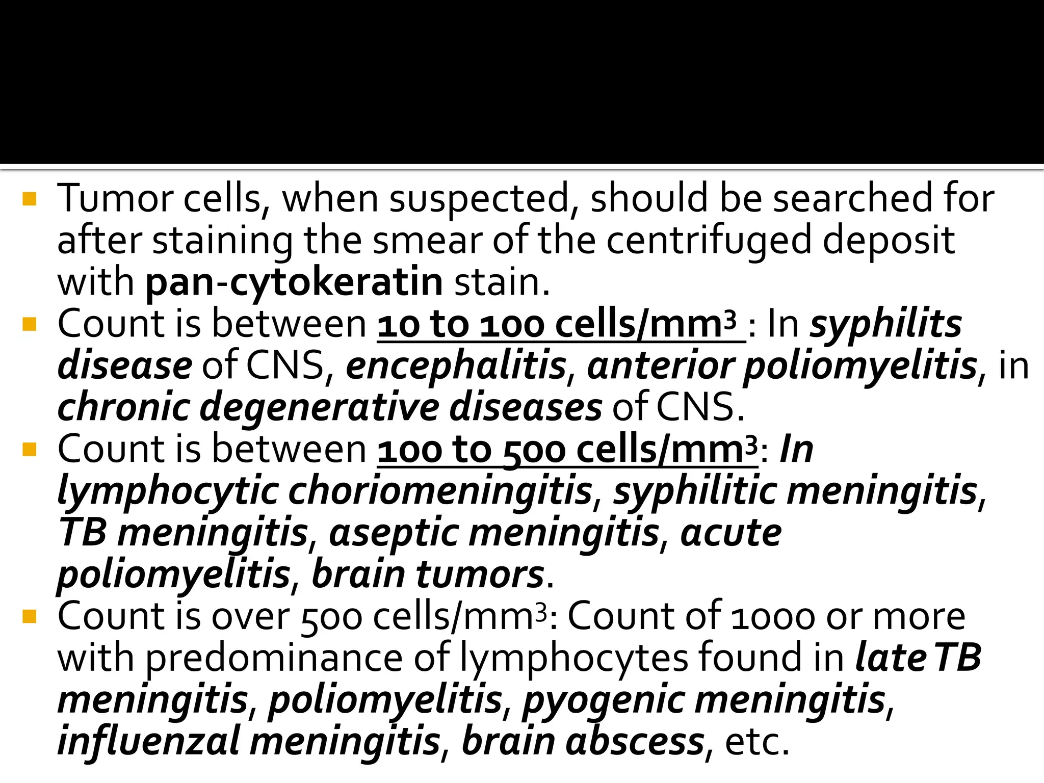 Collection, transport and processing of clinical specimens: CSF | PPTX