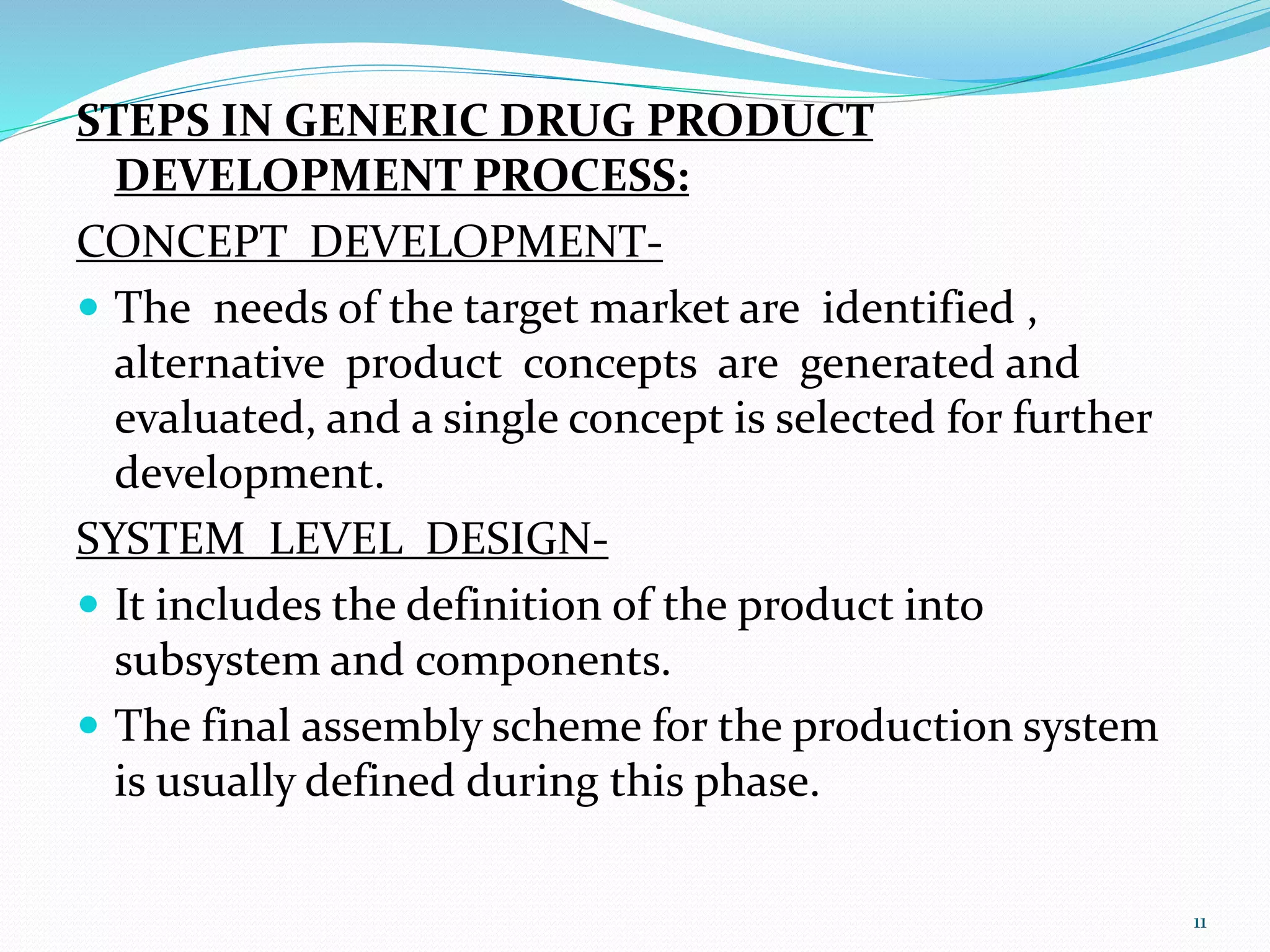 Generic drugs product development | PPTX